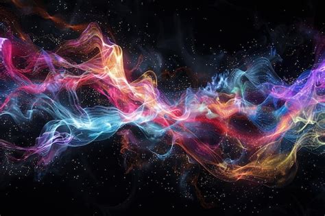 A Colorful Swirling Mass Of Light Premium Ai Generated Image