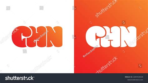 Chn Logo Branding Letter Vector Graphic Stock Vector Royalty Free
