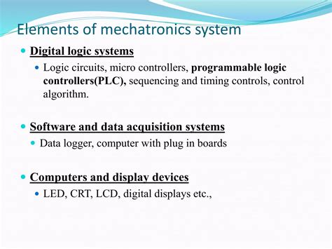 Introduction To Mechatronics Ppt Robotics Technology And Computing