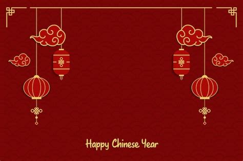 Premium Vector Flat Style Imlek Chinese New Year Template Banner Background
