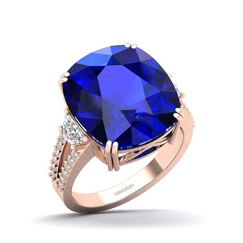 The Dazzling Prong Blue Sapphire Ring