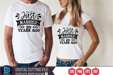 Just Married 20 Years Ago Svg Graphic By Designs Dark · Creative Fabrica