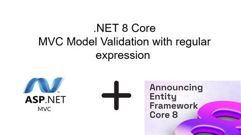 Net 8 Core Mvc Model Validation With Regular Expression Youtube