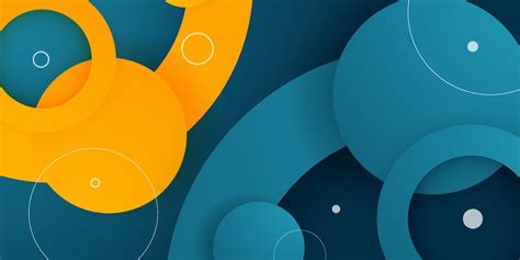 Abstract Colorful Blue And Orange Circle Background Overlap Circle Shapes Pattern Background