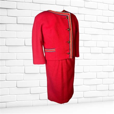 1950s Stefan For Briarbrook Red Tweed Jacket And Ski Gem