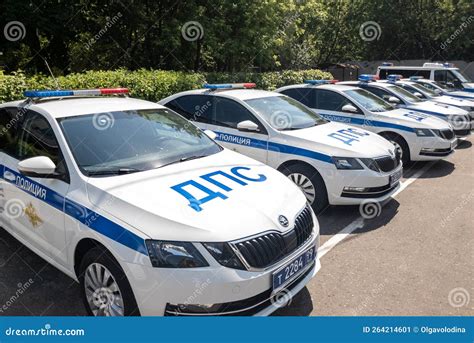 Moscow Russia July 07 2022 Cars Police State Traffic Safety