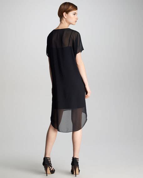 J Brand Ready To Wear Marisa Sheer Overlay Dress Black