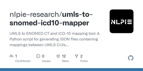 github nlpie research umls to snomed icd10 mapper umls to snomed ct