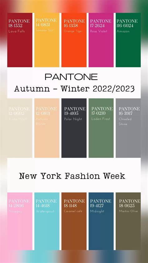 Autumn Winter 2022 2023 Pantone New York Fashion Week Artofit