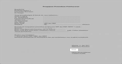 Contoh Surat Pernyataan Permohonan Keringanan Biaya Sekolah Surat