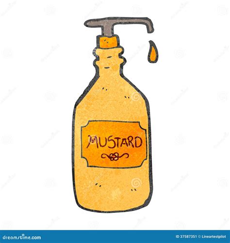 Retro Cartoon Mustard Bottle Stock Image Image 37587351