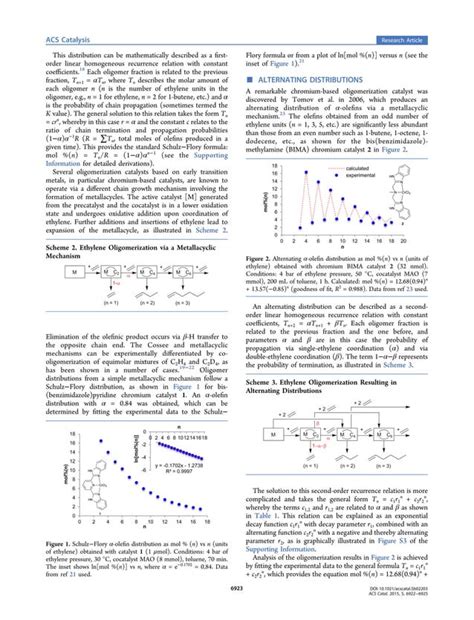Ethylene Oligomerization Beyond Schulz−flory Distributions Pdf