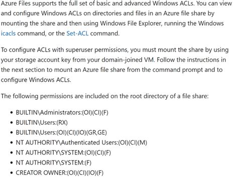 azure file share permissions without azure ad microsoft qanda