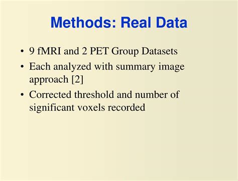 Ppt Comparison Of Parametric And Nonparametric Thresholding Methods