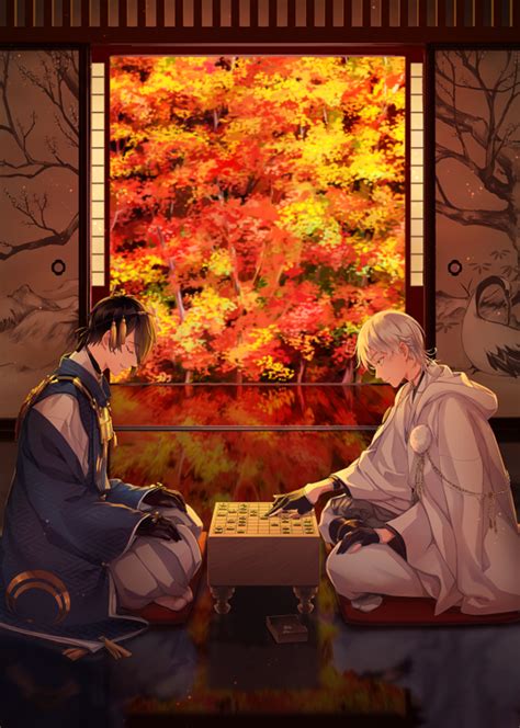 【刀剣乱舞】将棋をする三日月と鶴丸さん【とある審神者】 とうらぶ速報～刀剣乱舞まとめブログ～ 刀剣 刀剣 乱舞 三日月宗近 イラスト