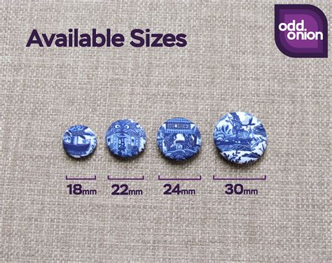 Willow Patterned Buttons Blue And White Willow Fabric Button Fine China