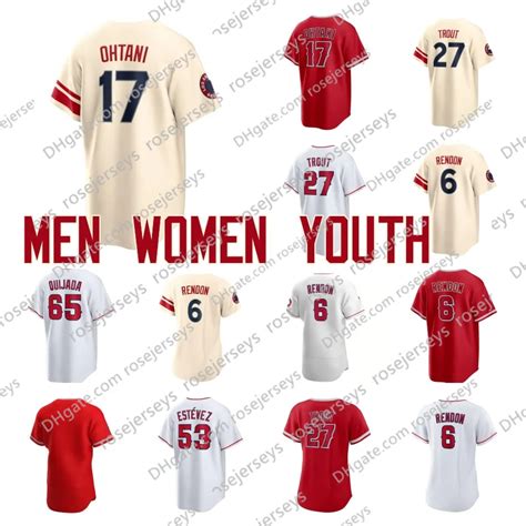 Custom 2023 Shohei Ohtani Jersey Mike Trout Anthony Rendon City Connect
