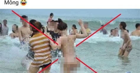 Triệu tập chủ tài khoản đăng bức ảnh nữ du khách khỏa thân tắm biển