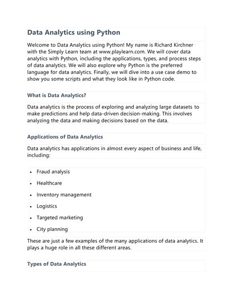 Solution Data Analytics Using Python 2 Studypool