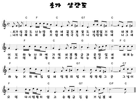 악보 초가삼간도