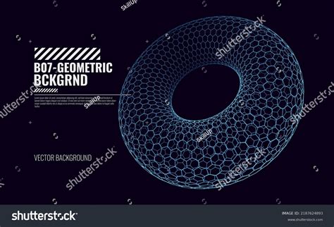 D Hexagonal Nanotube Digital Torus D Stock Vector Royalty Free