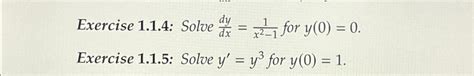 Solved Exercise 1 1 4 Solve Dydx 1x2 1 ﻿for Y 0 0exercise