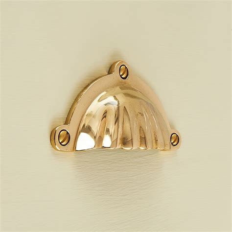 shell drawer pull polished brass grace and glory