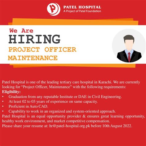 Ibad Ali On Linkedin Hiring Hiringalerts Projectofficer Hospitaljobs