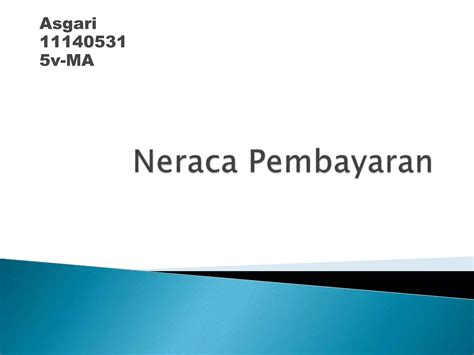 Neraca Pembayaran PPT