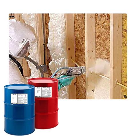 Two Components Polyurethane Pu Foam Blend Polyol Mdi Isocyanate Raw Material Spray Foam