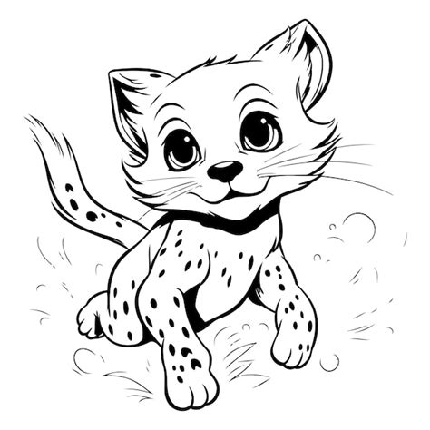 Premium Vector Illustration Of A Cat In Cartoon Style On A White Background