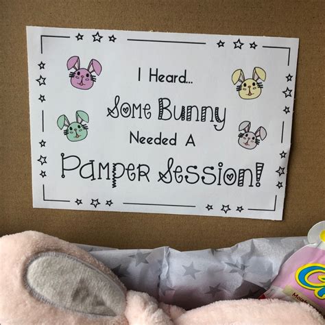 Pink Bunny Pamper Hamper Young Girl Spa Present Set Self Etsy