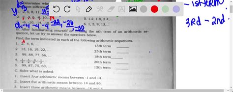Solved Learning Task 2a Determine Whether The Sequence Is Arithmetic