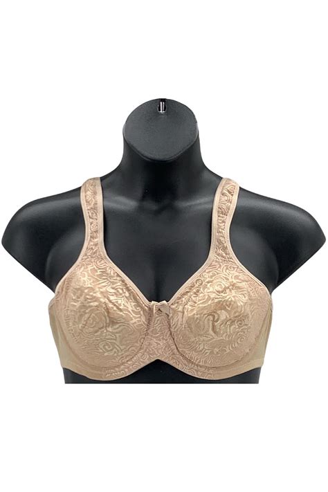 Breezies Wild Rose Lace Seamless Underwire Bra Warm Beige Jender