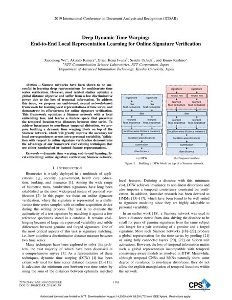 Pdf Deep Dynamic Time Warping End To End Local Representation Learning For Online Signature