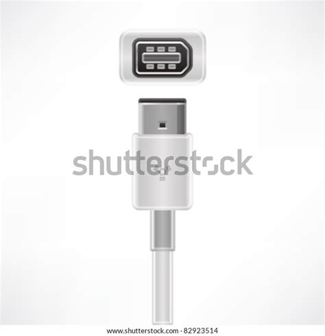 Ieee 1394 Plug Socket Stock Vector Royalty Free 82923514 Shutterstock