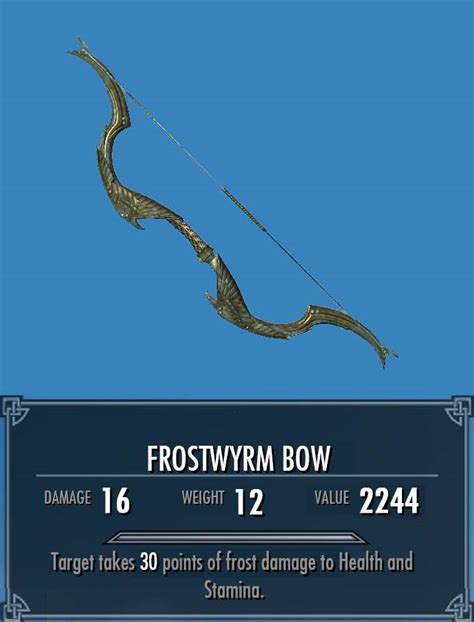 Frostwyrm Bow Legacy Of The Dragonborn Fandom