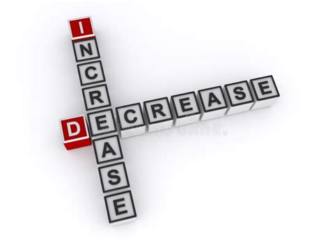 Decrease Increase Word On White Stock Illustration Illustration Of Choice Risk 236973029
