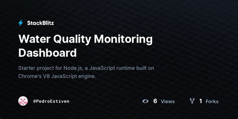 Water Quality Monitoring Dashboard StackBlitz