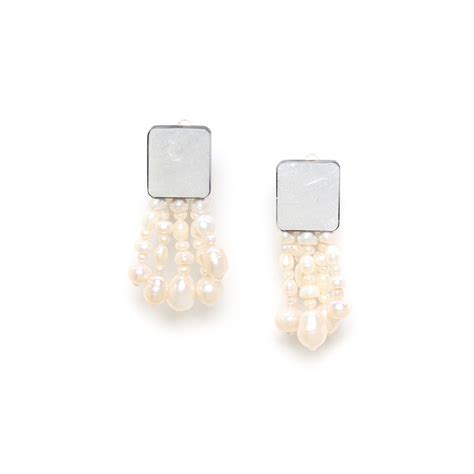 Клипсы женские, клипсы Nature Bijoux, Moonlight, ракушка Capiz в смоле ...