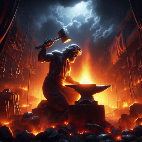 hephestus at the forge by bms art69 on deviantart