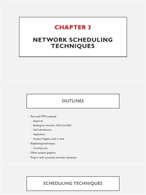 Chap 5 Network Scheduling Pdf Project Management