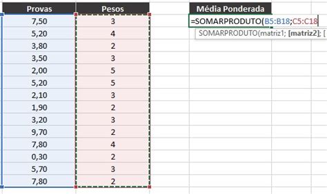 Média Ponderada No Excel Smart Planilhas