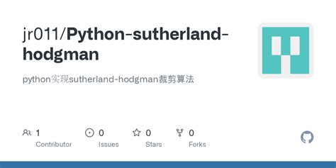 Github Jr011python Sutherland Hodgman Python实现sutherland Hodgman裁剪算法