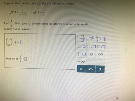 Solved Suppose That The Functions F And G Are Defined As