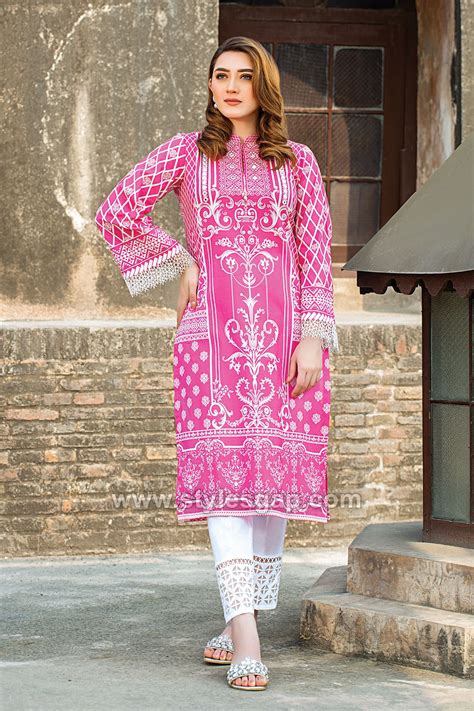 Medium Length Printed Embroidered Kurtas 1 StylesGap