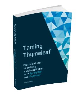 Form Handling With Thymeleaf Wim Deblauwe