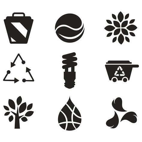 Environmental Issues Icon Set Collection Of Environment And Climate