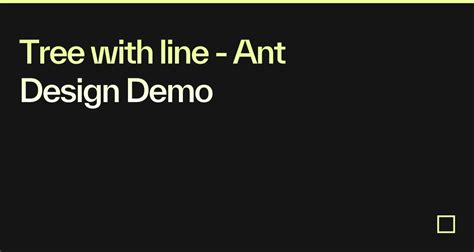 Tree With Line Ant Design Demo Codesandbox