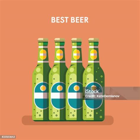 Bierflaschen Vektorillustration Stock Vektor Art Und Mehr Bilder Von